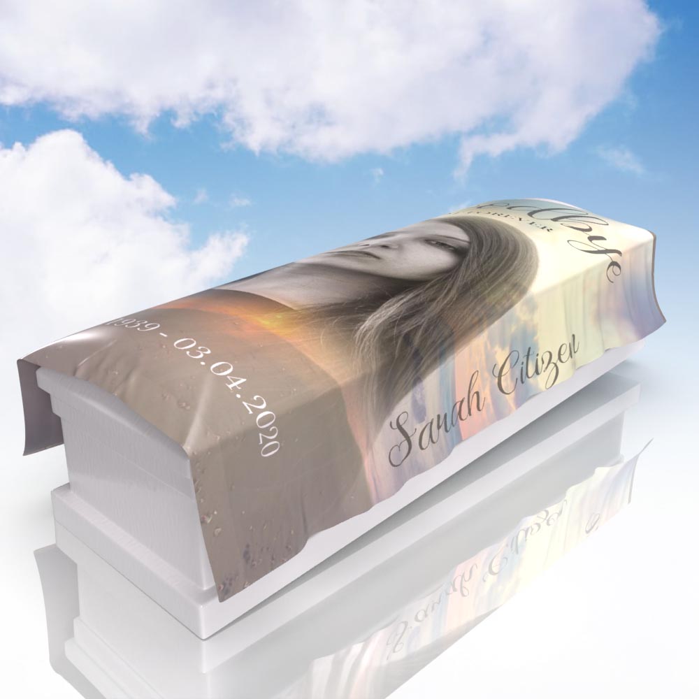 Contemporary Coffin Cover 2 – Shining Life - Memories are Forever