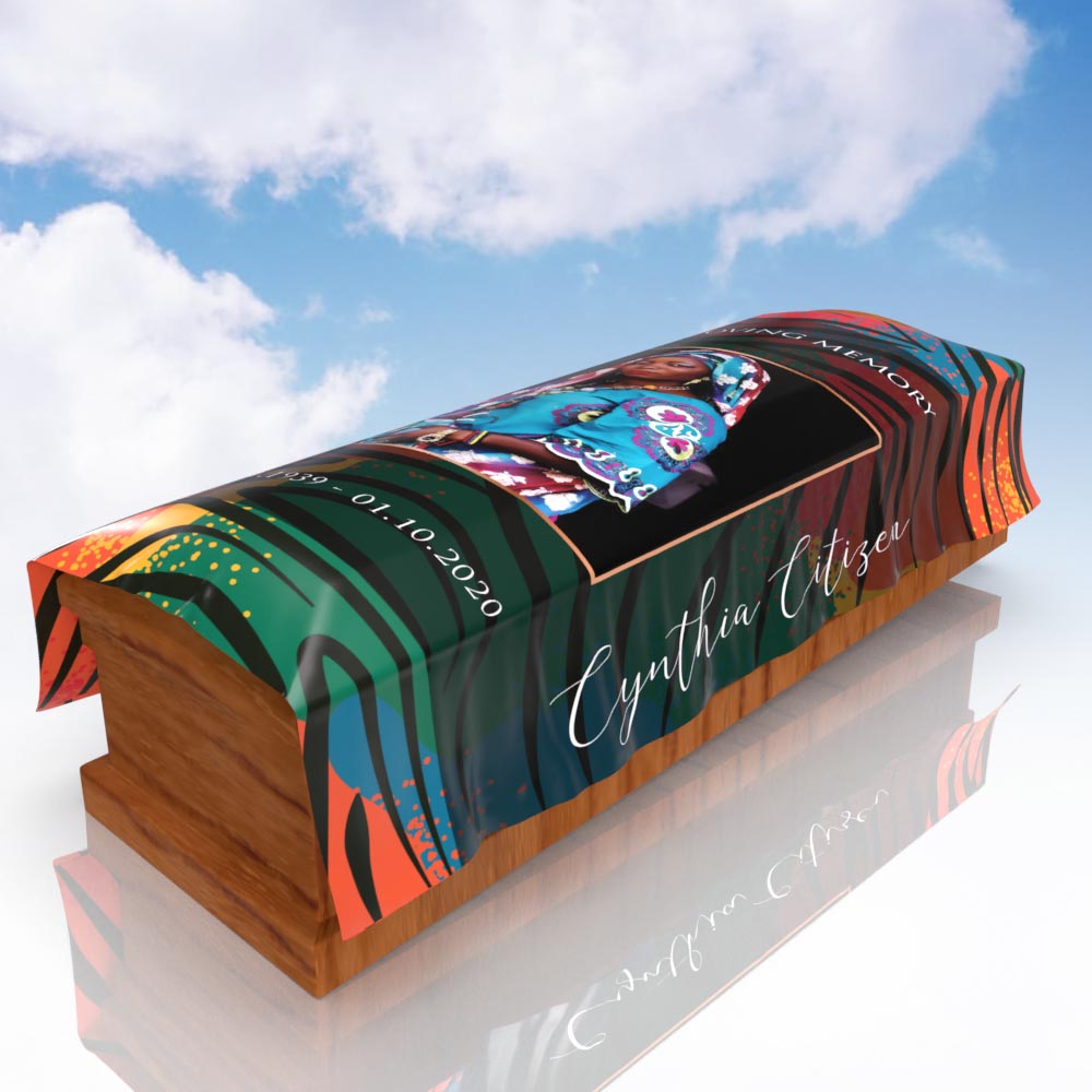 Contemporary Coffin Cover 5 – Shining Life - Memories are Forever