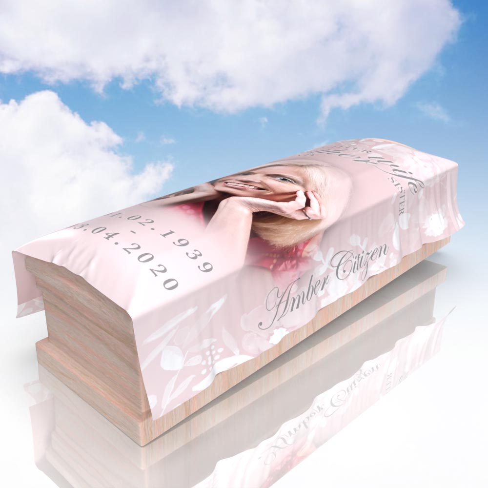 Floral Coffin Cover 8 – Shining Life - Memories are Forever