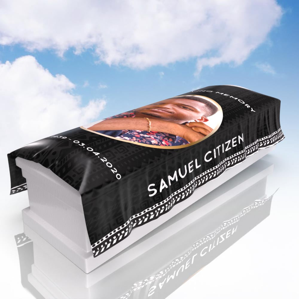 Traditional Coffin Cover 3 – Shining Life - Memories are Forever