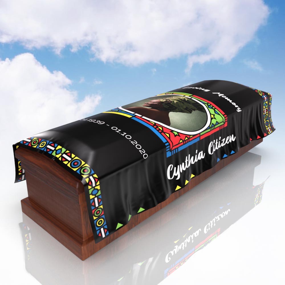 Traditional Coffin Cover 4 – Shining Life - Memories are Forever
